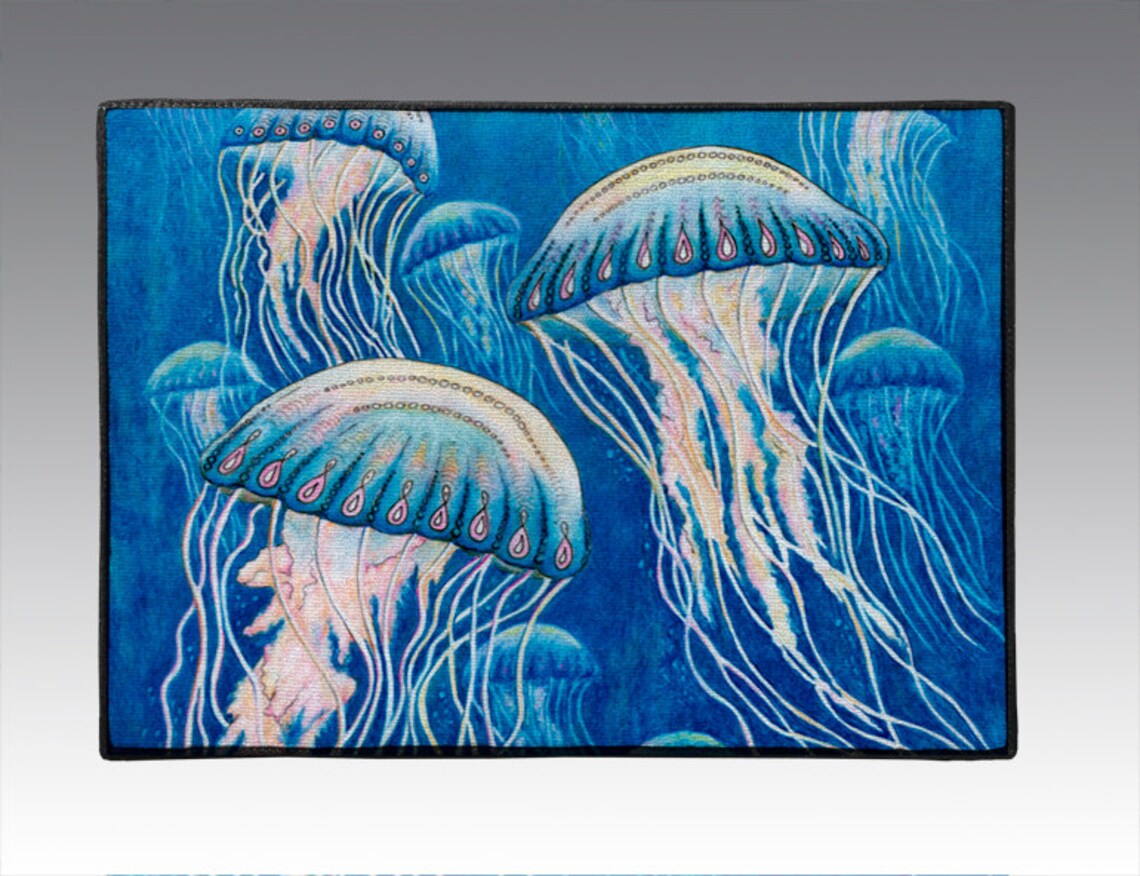 Jellyfish, Sealife 18" X 24" Door Mat, Floor Mat, Home Decor - Etsy