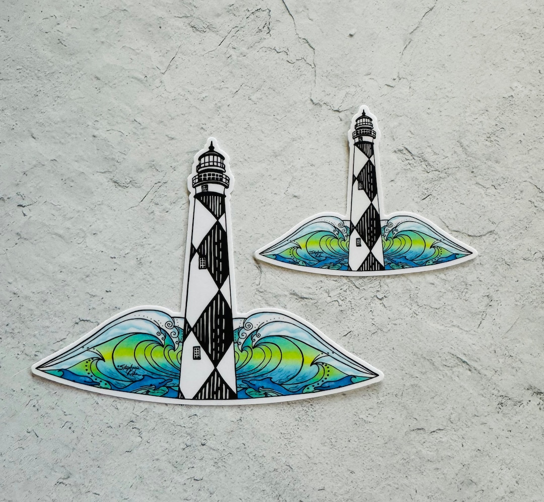 Cape Lookout Lighthouse Cutout Sticker, Decal for Cars, Sticker for ...
