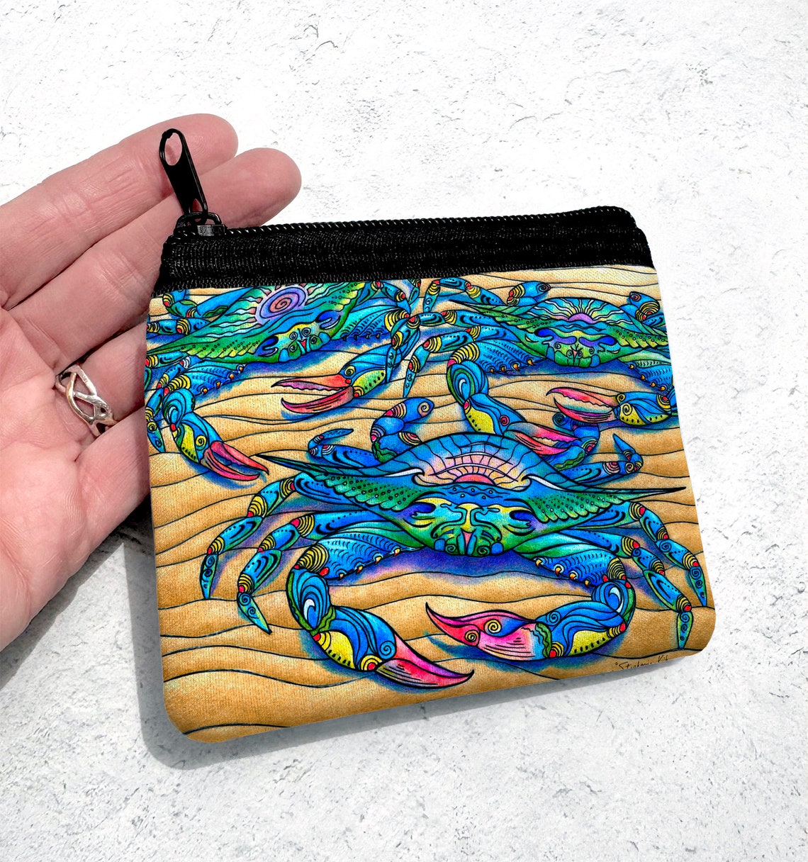 Blue Crabs, Coin Purse, Change Purse, Coin Bag - Etsy