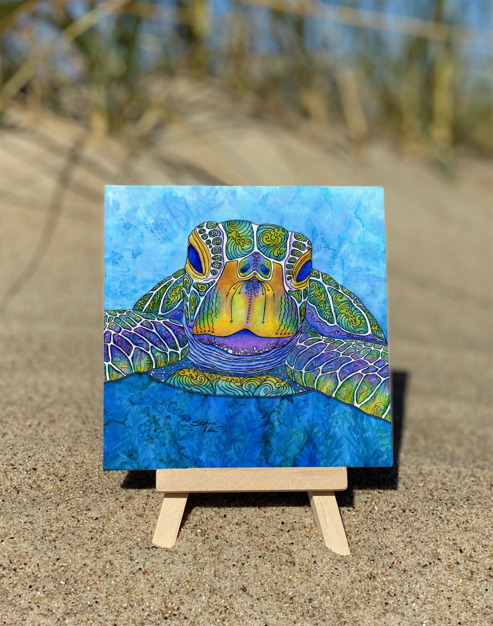 Face to Face Turtle Art Ceramic Tile Wall | Etsy