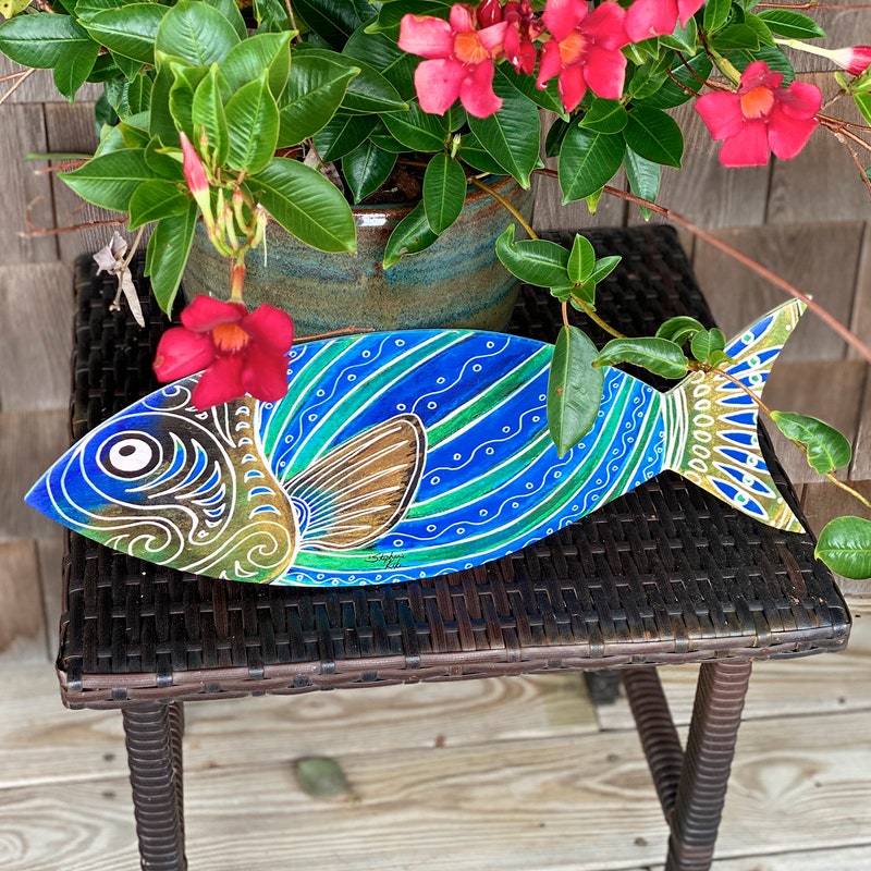 Wood Fish Art - Etsy