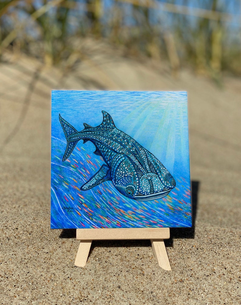 Whale Shark Ceramic Tile Wall Art, Ocean Art, Tile Art - Etsy