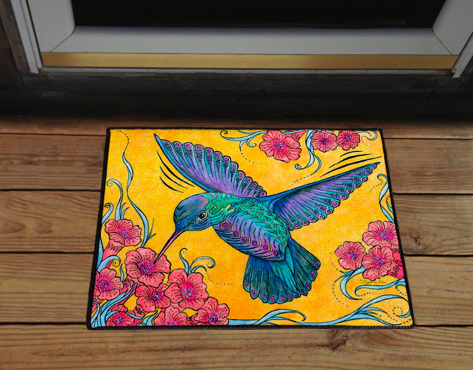 Hummingbird 18 X 24 Door Mat Floor Mat Home - Etsy