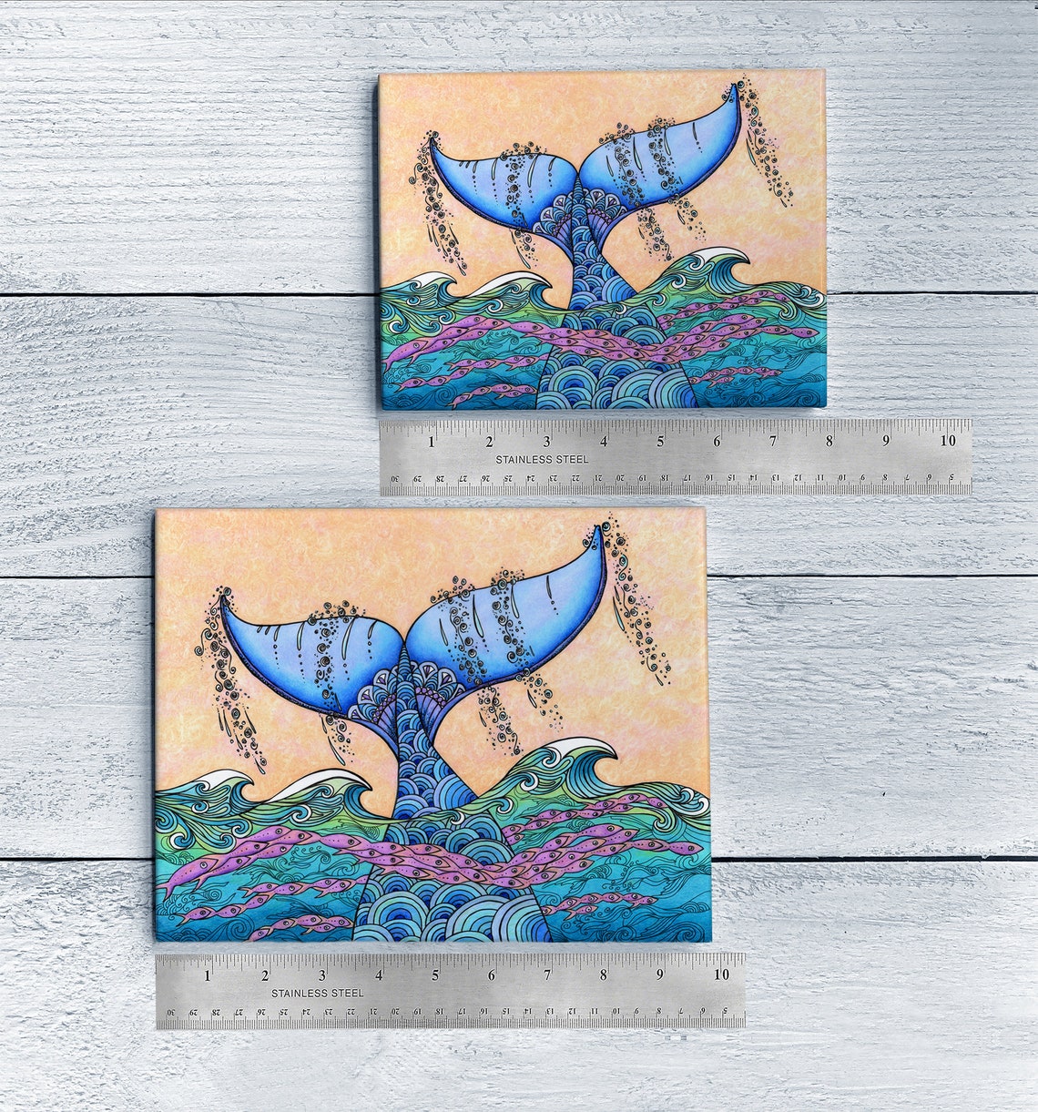 Tails of the Sea Ceramic Tile Wall Art, Ocean Art, Tile Art - Etsy