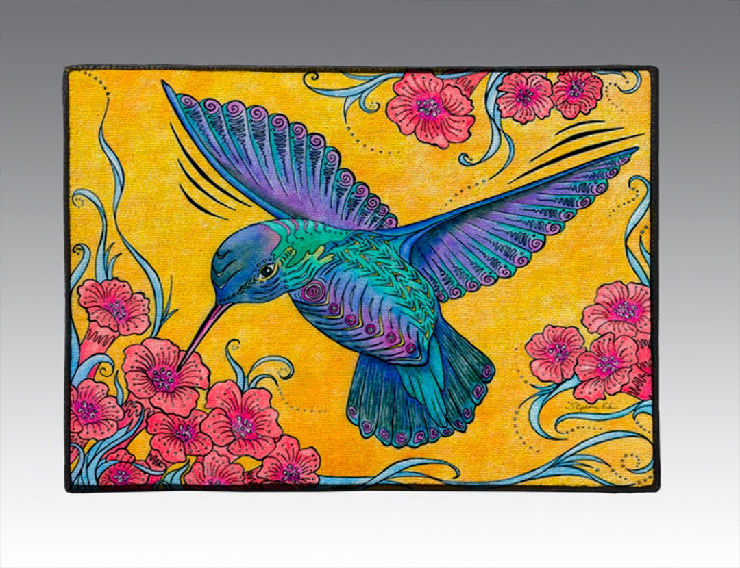 Hummingbird, 18" X 24" Door Mat, Floor Mat, Home Decor, Garden Art - Etsy