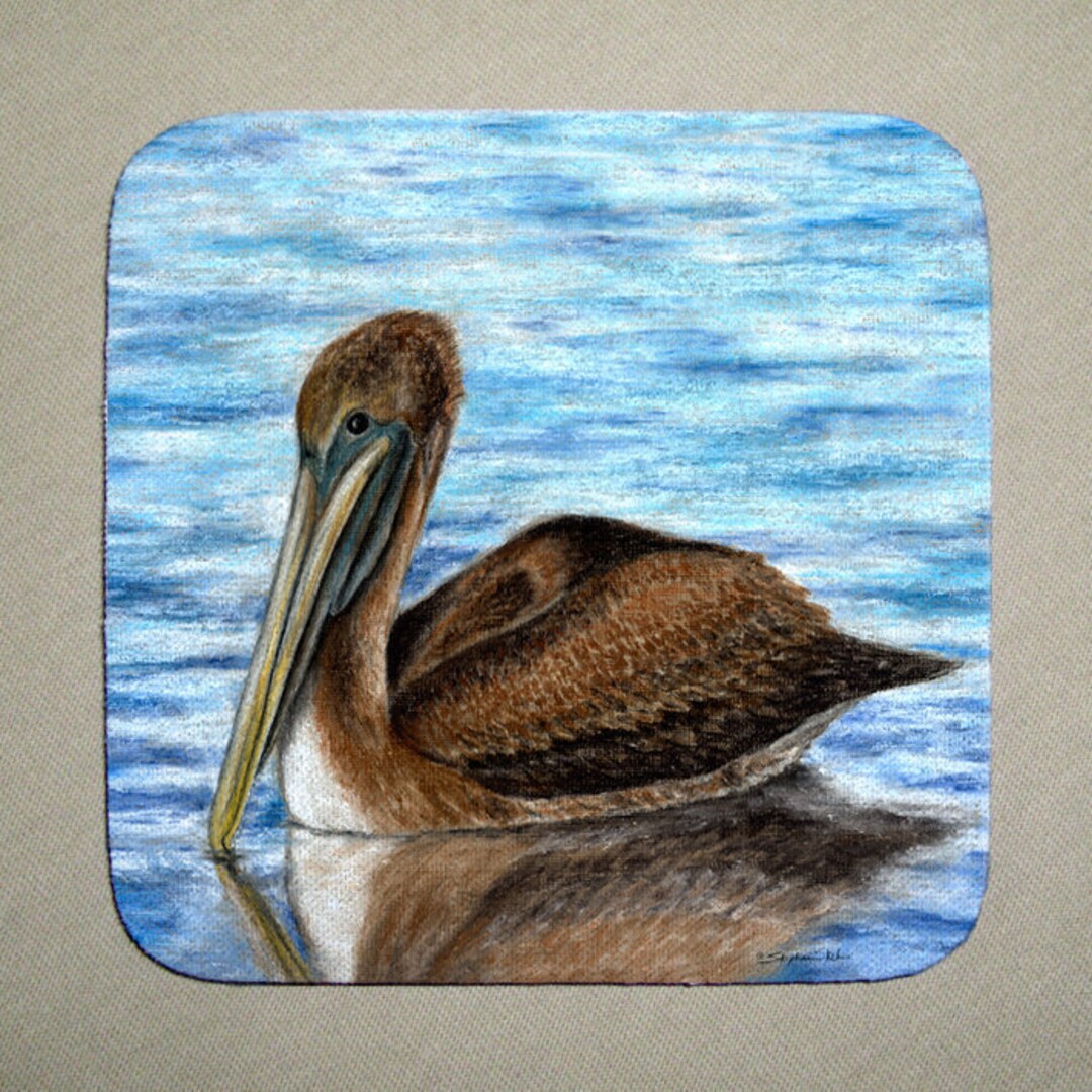 Harbor Pelican Coaster Set of 4 - Etsy