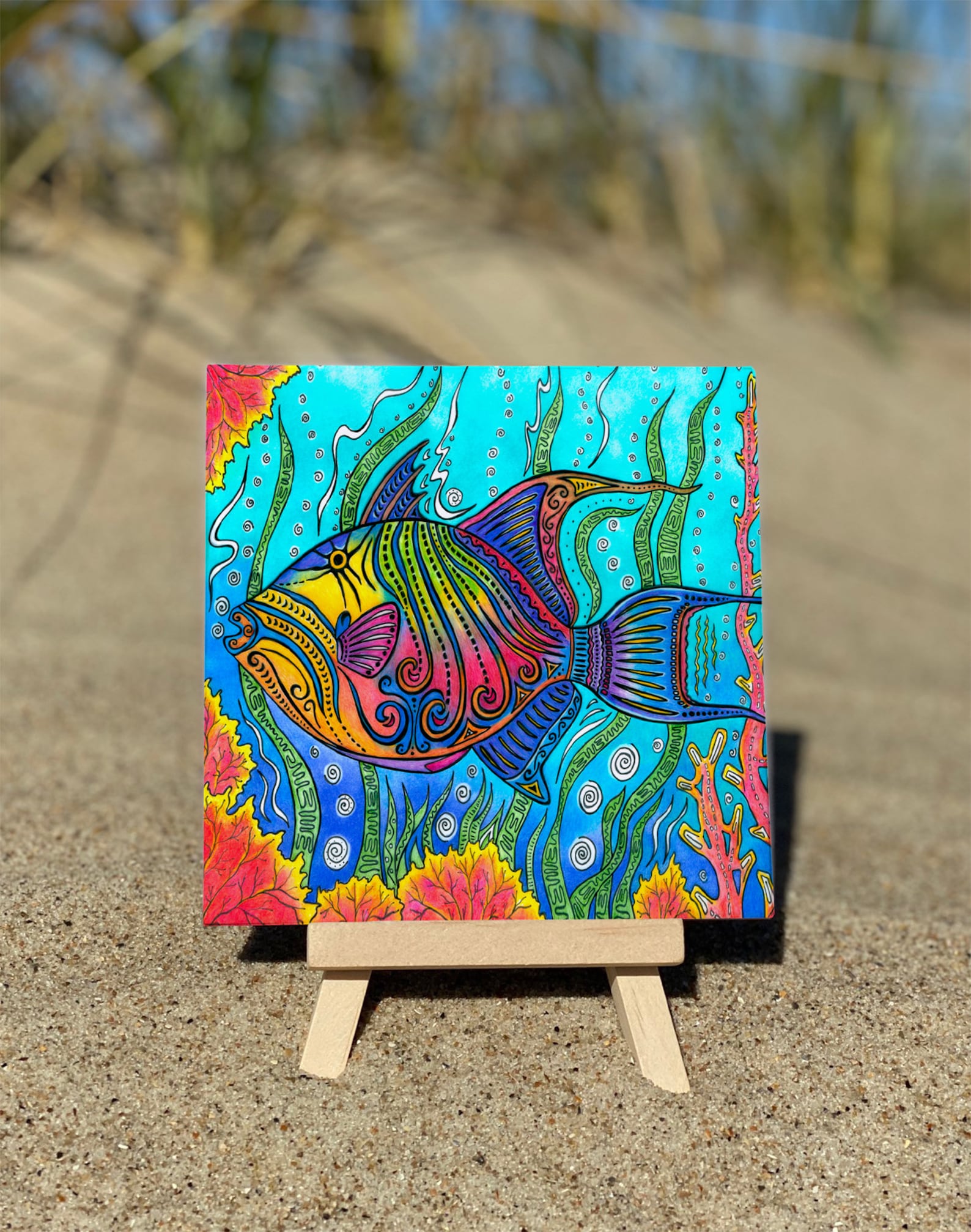 Trigger Fish Ceramic Tile Wall Art - Etsy