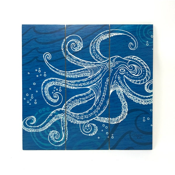 Octopus Triptych - Etsy