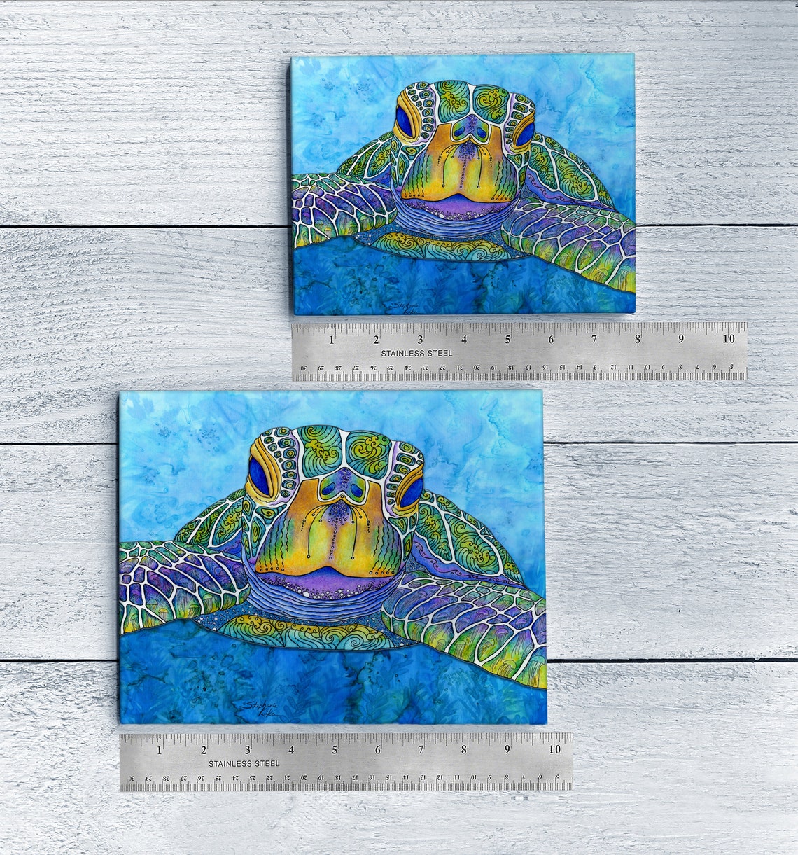 Face to Face Turtle Art Ceramic Tile Wall - Etsy
