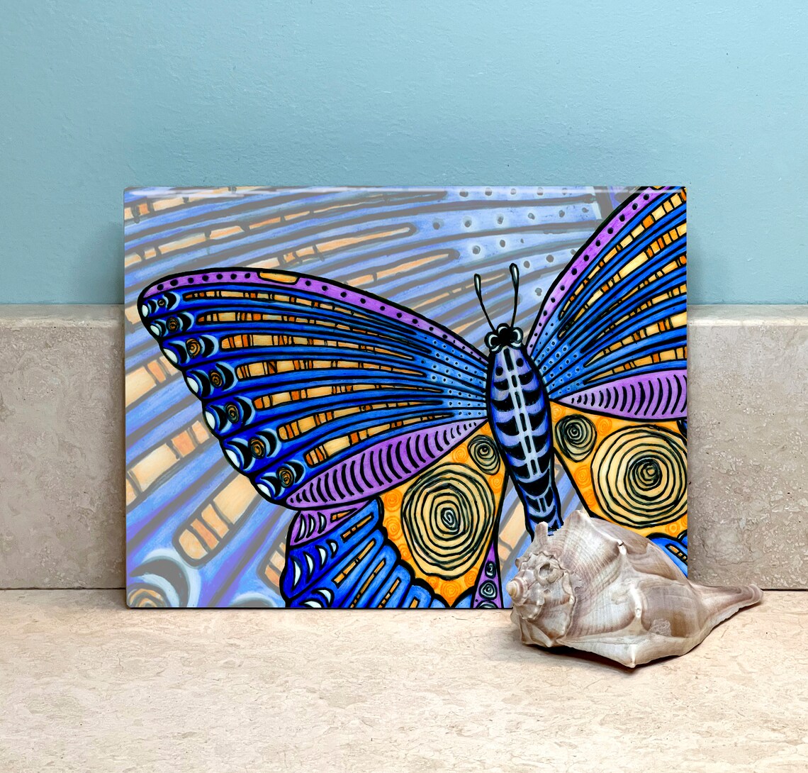 Butterfly Wings Ceramic Tile Wall Art | Etsy