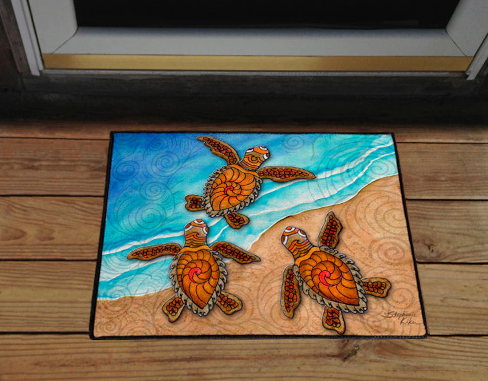 Three Baby Turtles 18 X 24 Door Mat Floor Mat | Etsy