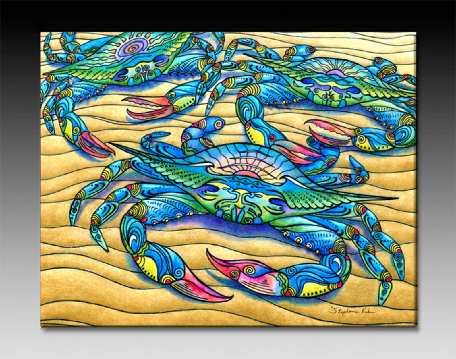 Ceramic Tile Wall Art, Blue Crabs, Crabs, Sealife, Beach Art - Etsy