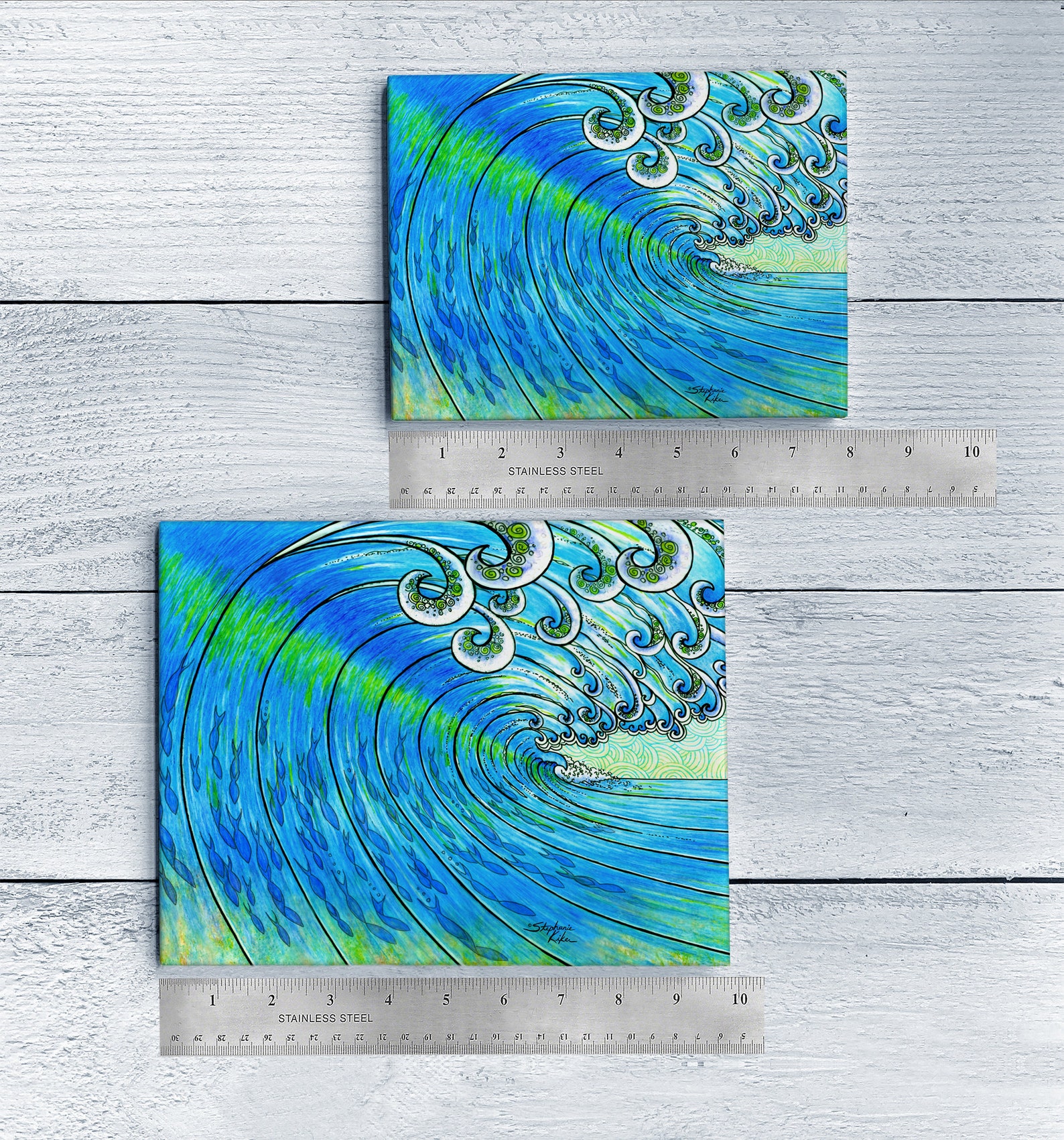 Party Wave Ceramic Tile Wall Art | Etsy