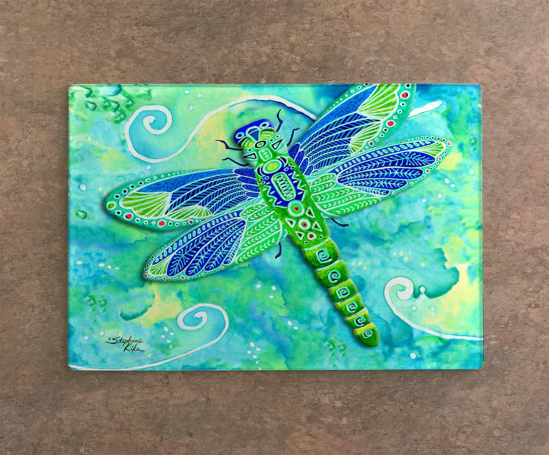 Green Dragonfly Cutting Board, Hot Plate, Trivet - Etsy
