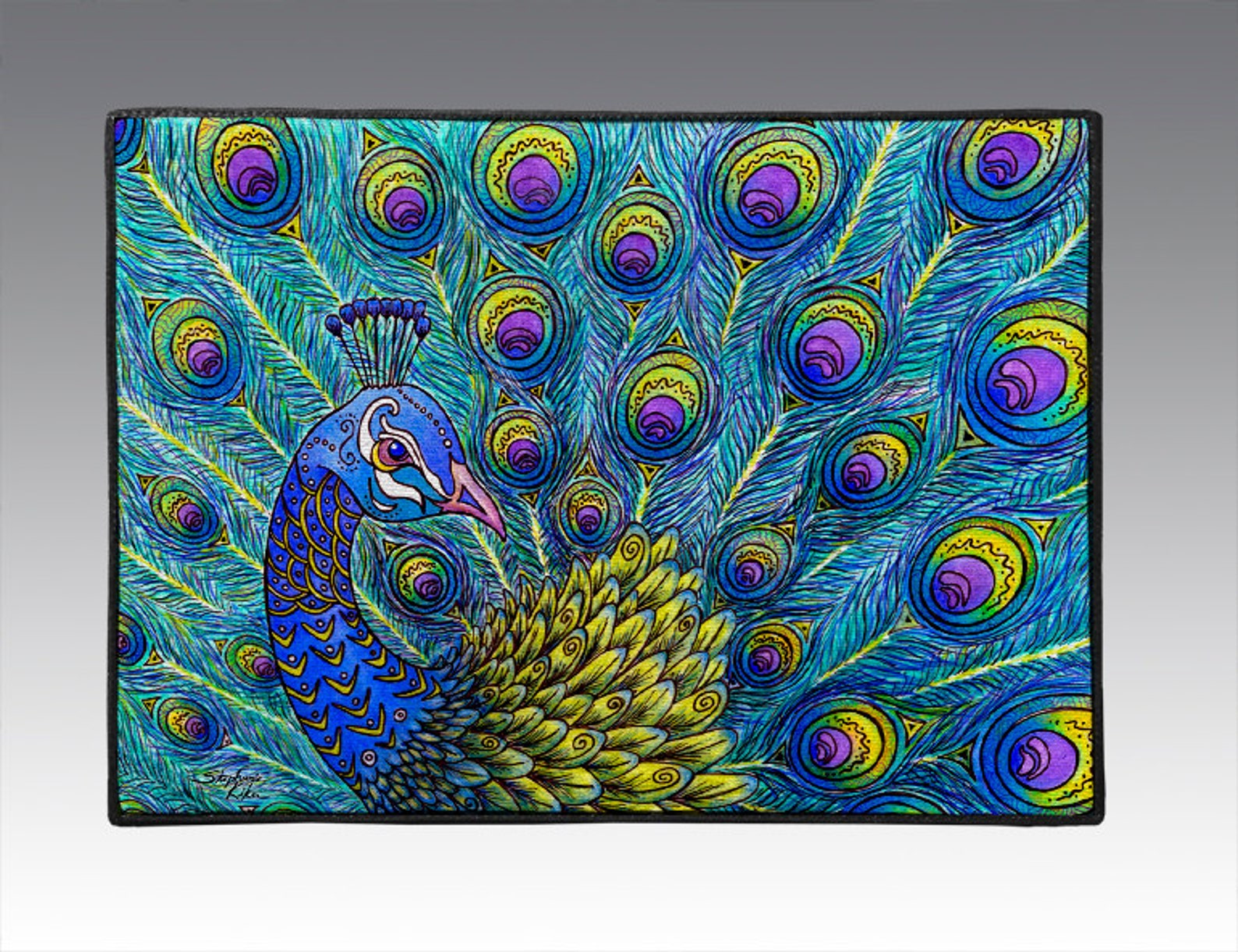 Peacock 18" X 24" Door Mat, Floor Mat, Home Decor - Etsy