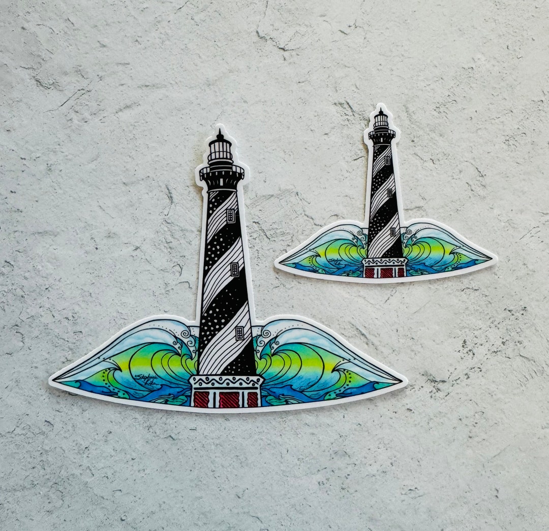 Cape Hatteras Lighthouse Cutout Sticker, Decal for Cars, Sticker for ...
