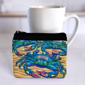 Blue Crabs, Coin Purse, Change Purse, Coin Bag - Etsy