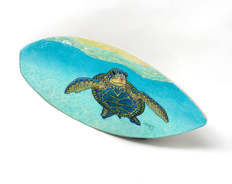Surfboard Wall Art Turtle Paradise Ready to Hang Art Turtle - Etsy