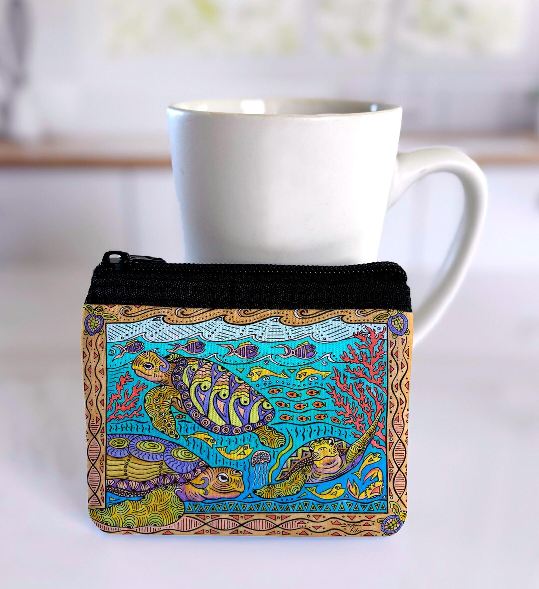 Turtle Time, Coin Bag, Sea Turtle, Purse - Etsy