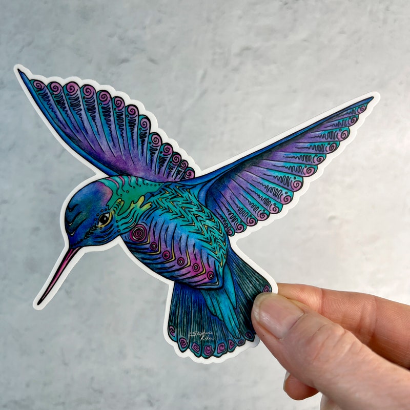 Hummingbird Sticker - Etsy