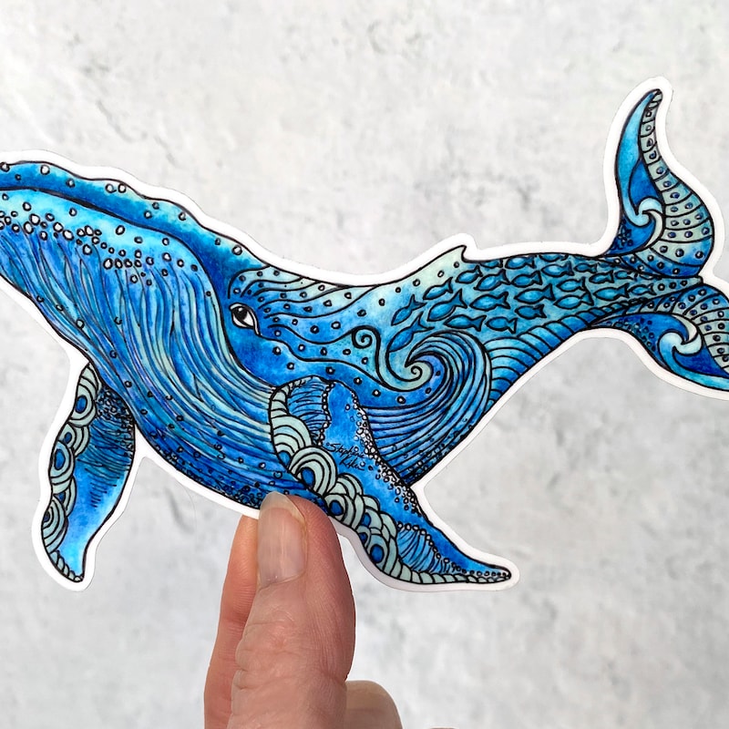 Whale Sticker - Etsy