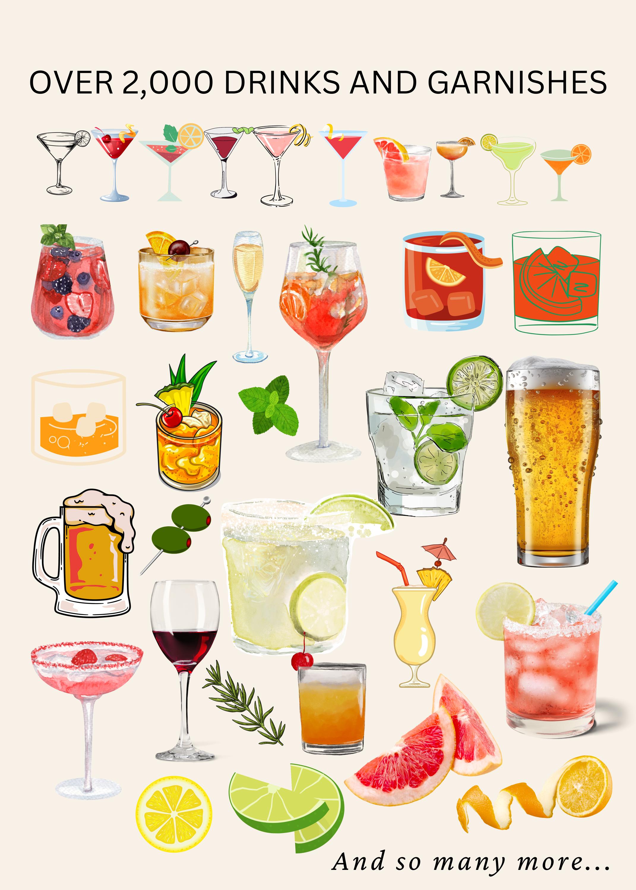 Printable Signature Drink Sign: Minimalist Bar Menu Template (5000 ...