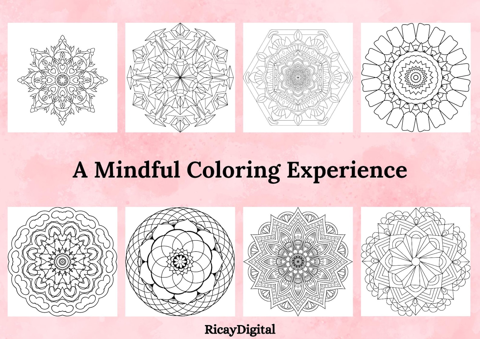 Mandalas of Serenity: A Mindful Coloring Experience - Etsy