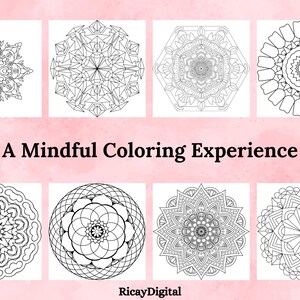 Mandalas of Serenity: A Mindful Coloring Experience - Etsy