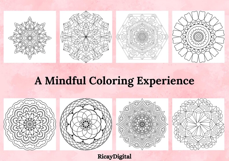 Mandalas of Serenity: A Mindful Coloring Experience - Etsy
