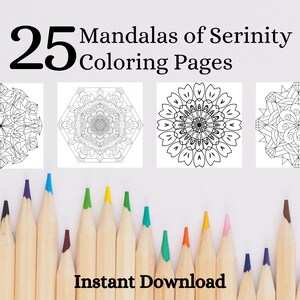 Mandalas of Serenity: A Mindful Coloring Experience - Etsy