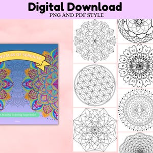 Mandalas of Serenity: A Mindful Coloring Experience - Etsy