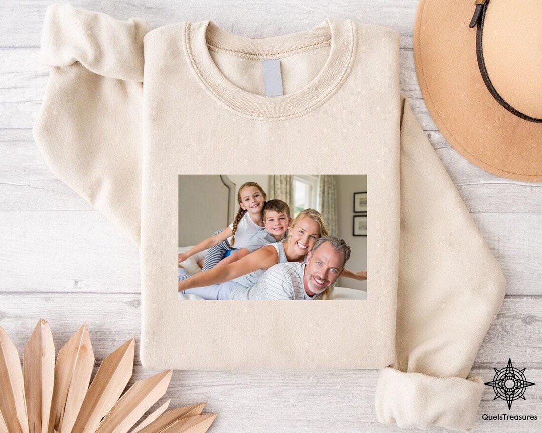 Custom Photo Sweatshirt With the Text, Custom Picture Shirt, Custom ...