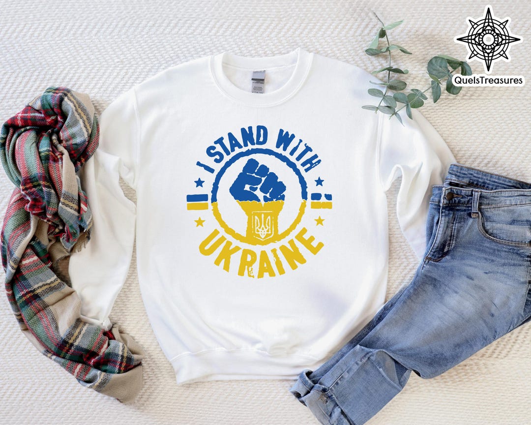 I Stand With Ukraine Sweatshirt, Ukraine Army Logo Shirt, Support ...