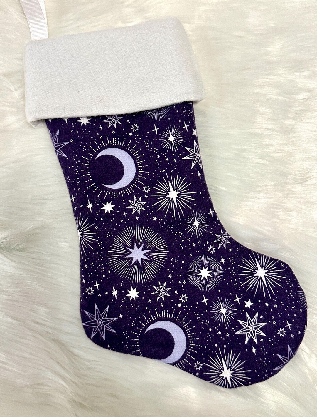 Goth Witchy Stars and Moons Christmas Stocking - Medium - Etsy