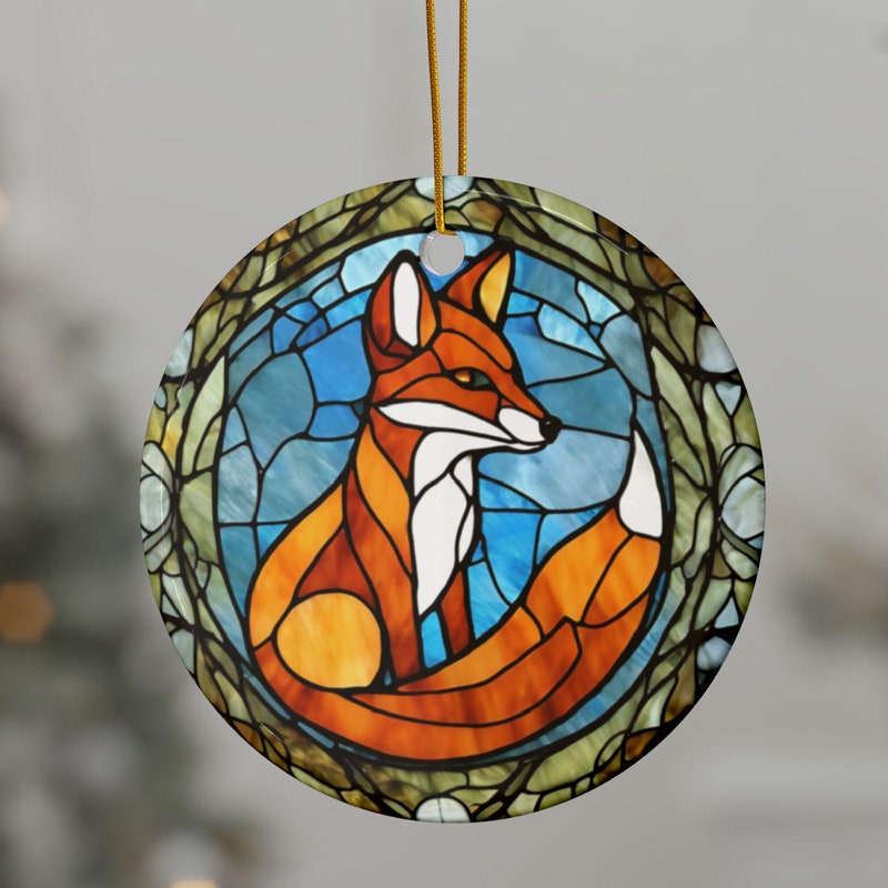 Stained Glass Fox - Etsy