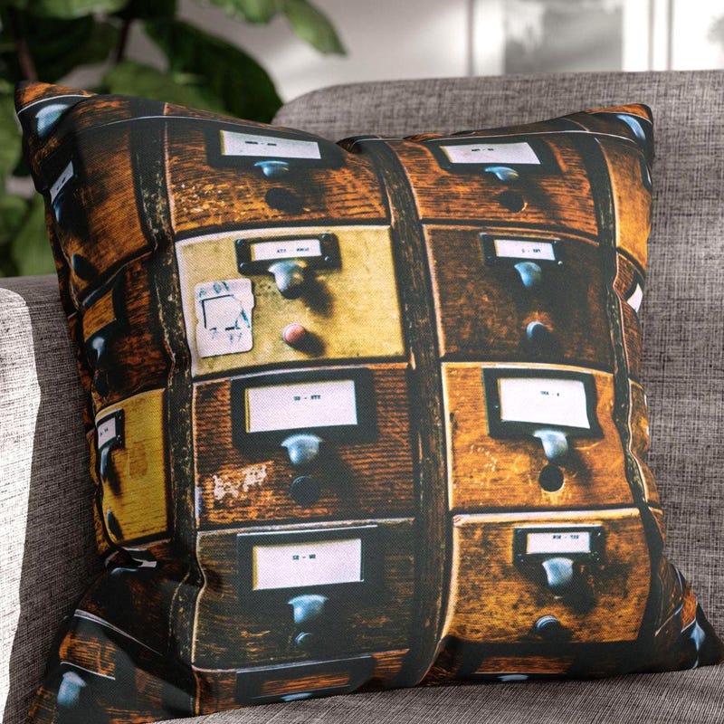 Library Card Pillow - Etsy