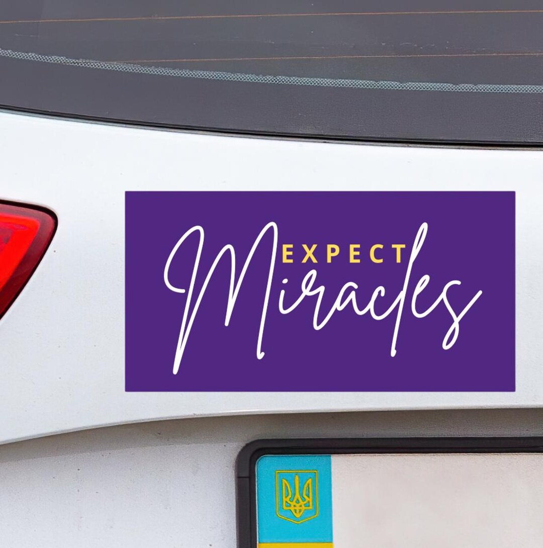 Inspirational Bumper Sticker: Expect Miracles - ACIM Gift - Etsy