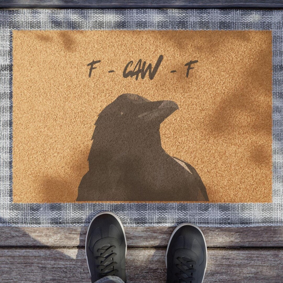 Crow Coir Doormat: Unique Raven Welcome Mat, 24x16 - Etsy