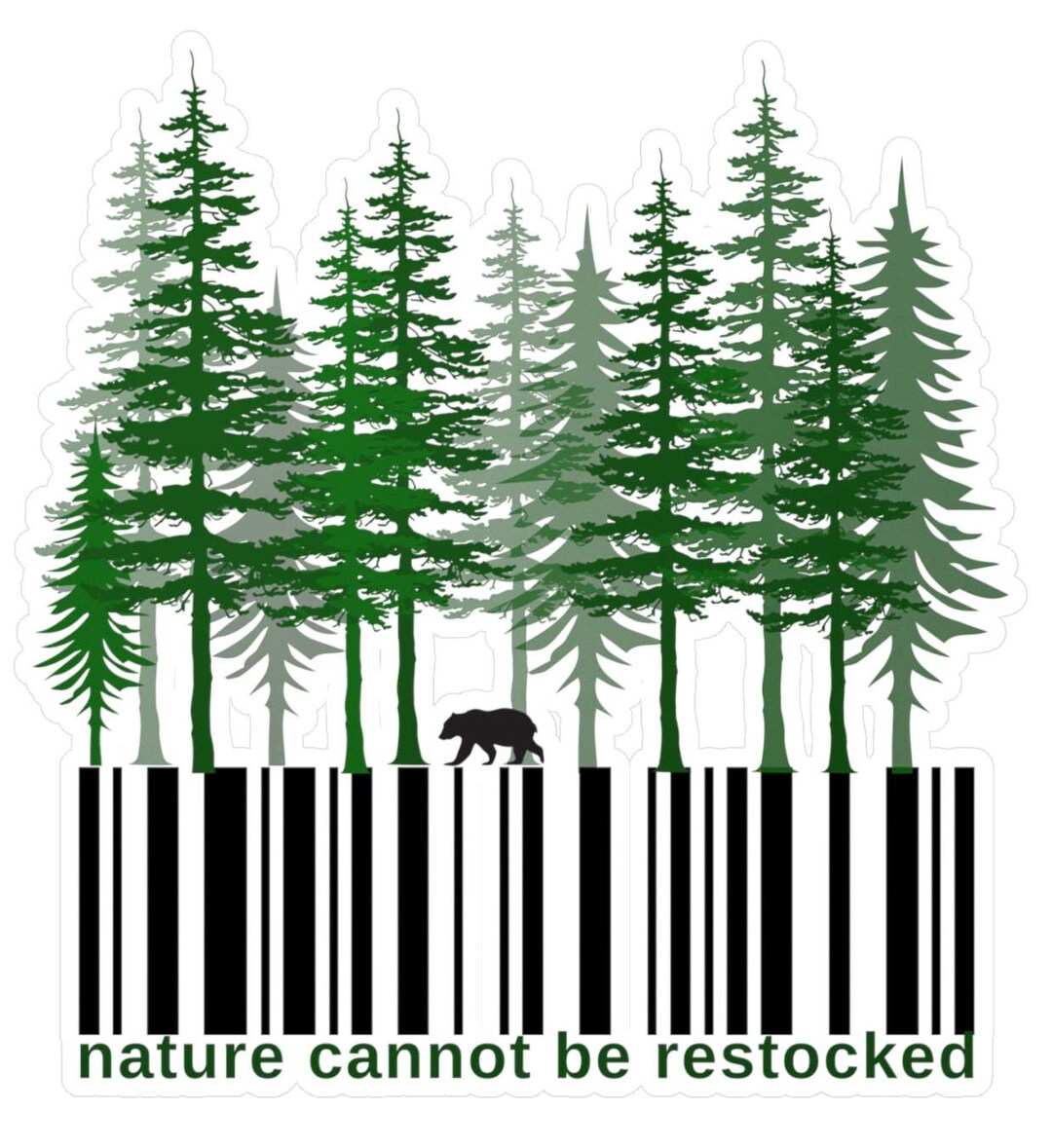 Nature Cannot Be Restocked Vinyl Decal: Waterproof Water Bottle Sticker ...