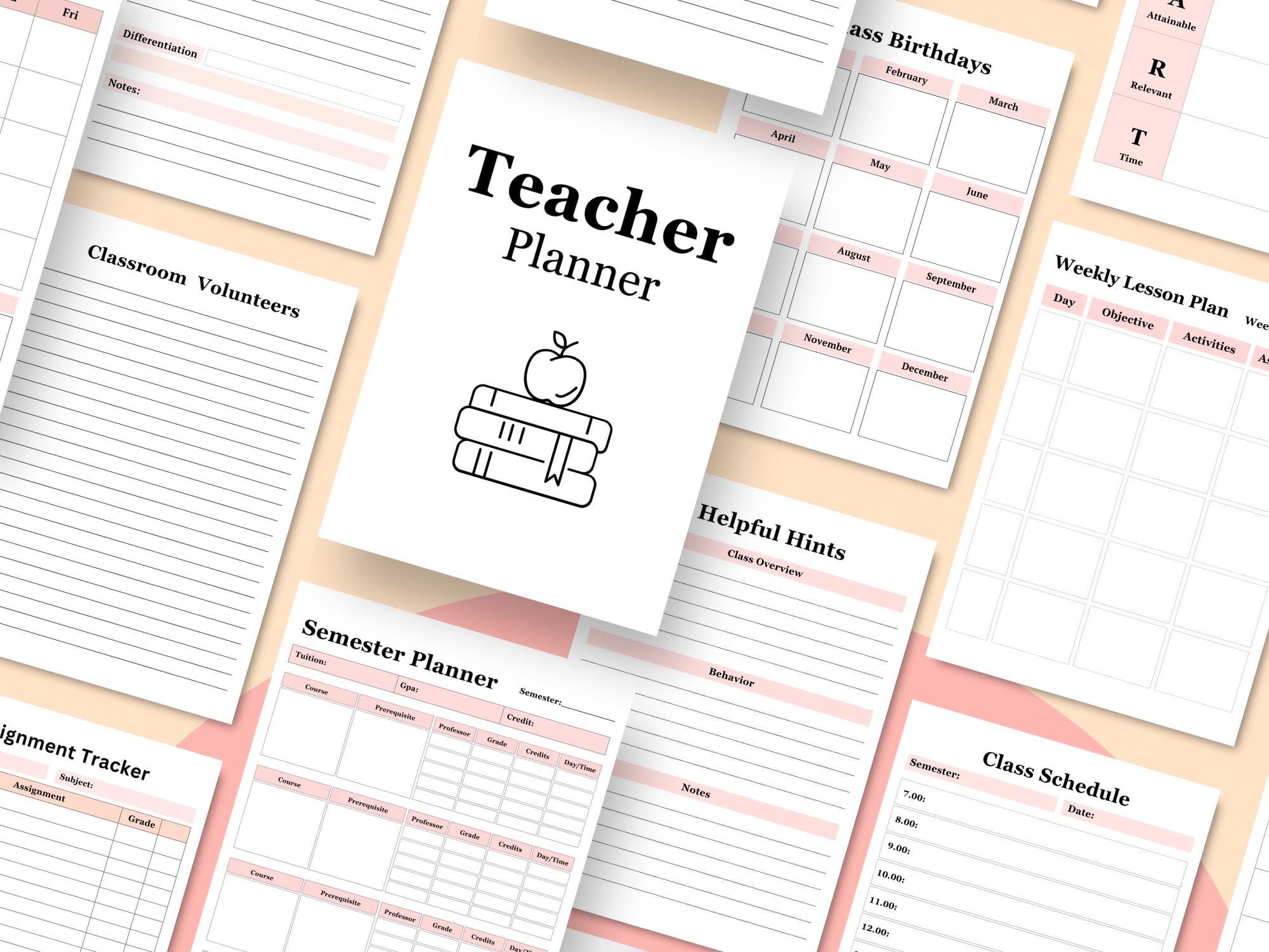TEACHER PLANNER BUNDLE, Teacher Lesson Plan, Teacher Planner, 2024 2025 ...