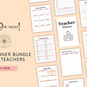 TEACHER PLANNER BUNDLE, Teacher Lesson Plan, Teacher Planner, 2024 2025 ...