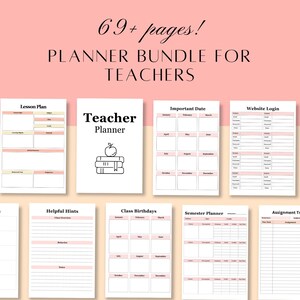 TEACHER PLANNER BUNDLE, Teacher Lesson Plan, Teacher Planner, 2024 2025 ...