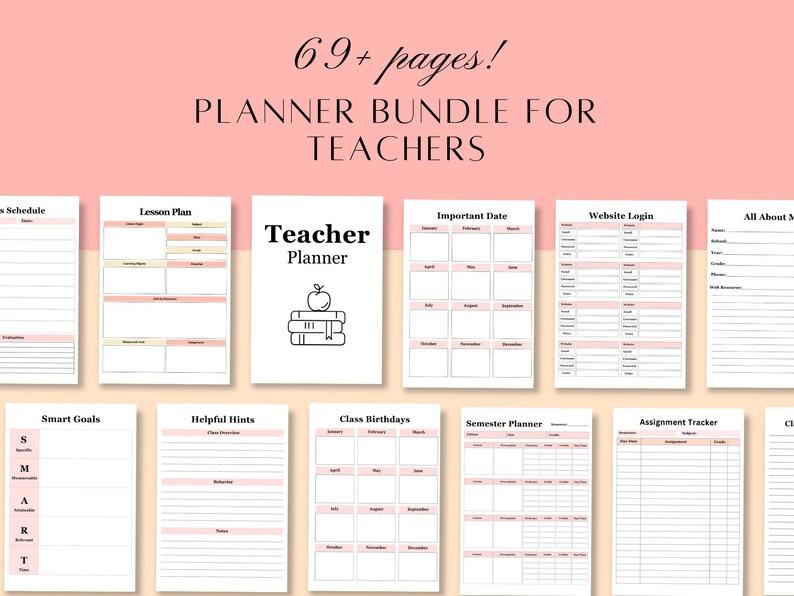 TEACHER PLANNER BUNDLE, Teacher Lesson Plan, Teacher Planner, 2024 2025 ...