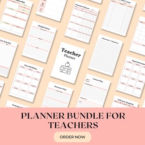TEACHER PLANNER BUNDLE, Teacher Lesson Plan, Teacher Planner, 2024 2025 ...