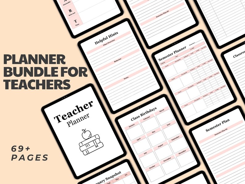 TEACHER PLANNER BUNDLE, Teacher Lesson Plan, Teacher Planner, 2024 2025 ...
