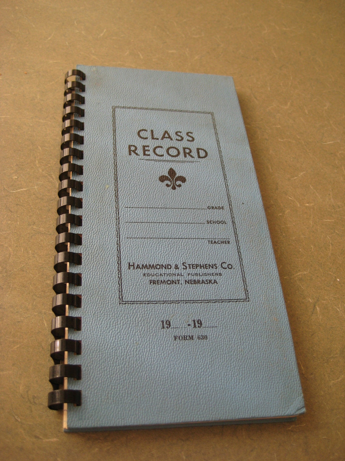 Vintage Teacher S Class Record Book With Spiral Binding Etsy