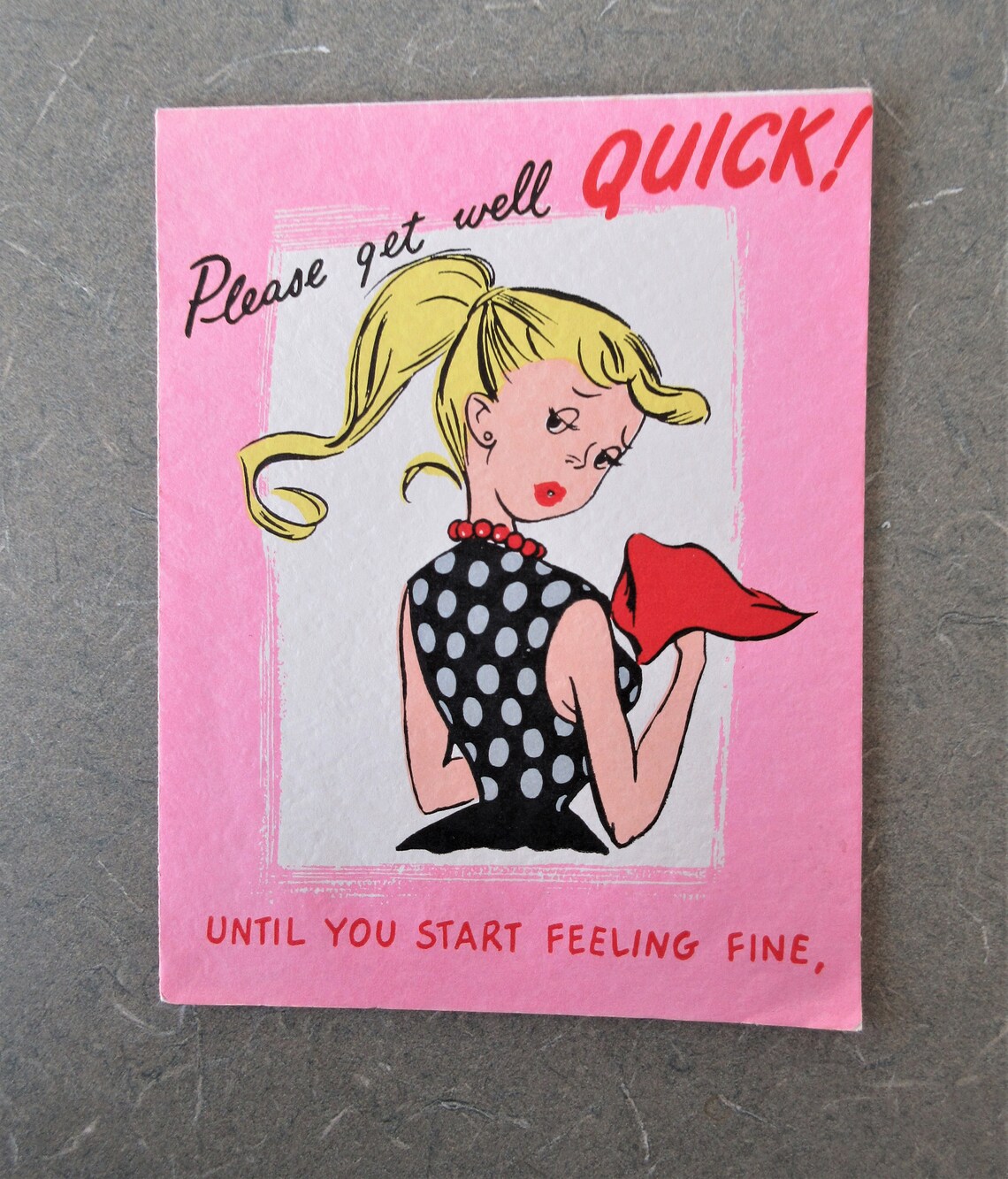Vintage Greeting Card Get Well Card Naughty Card Kitschy | Etsy