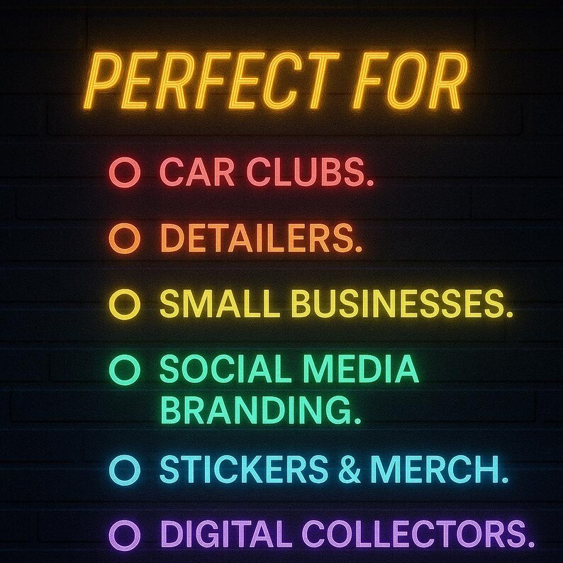 Custom JDM Car Logo Design – Neon Anime Tuner & Drift Car Emblem Art ...