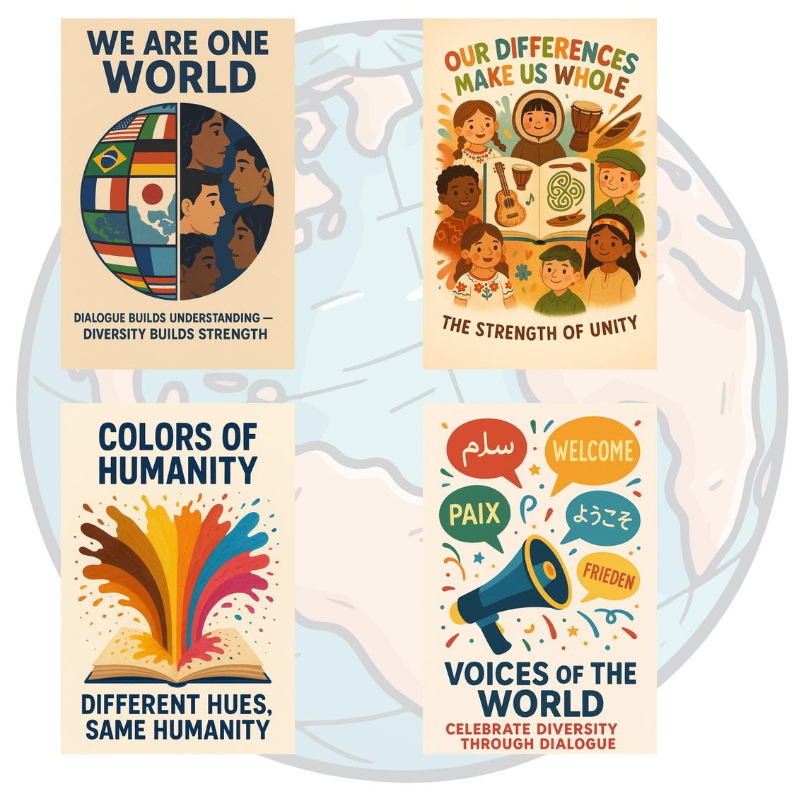Diversity & Inclusion Posters: International Day of Peace, Classroom ...