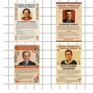 Jewish American Heritage Month Poster Bundle – Celebrate Jewish Culture ...